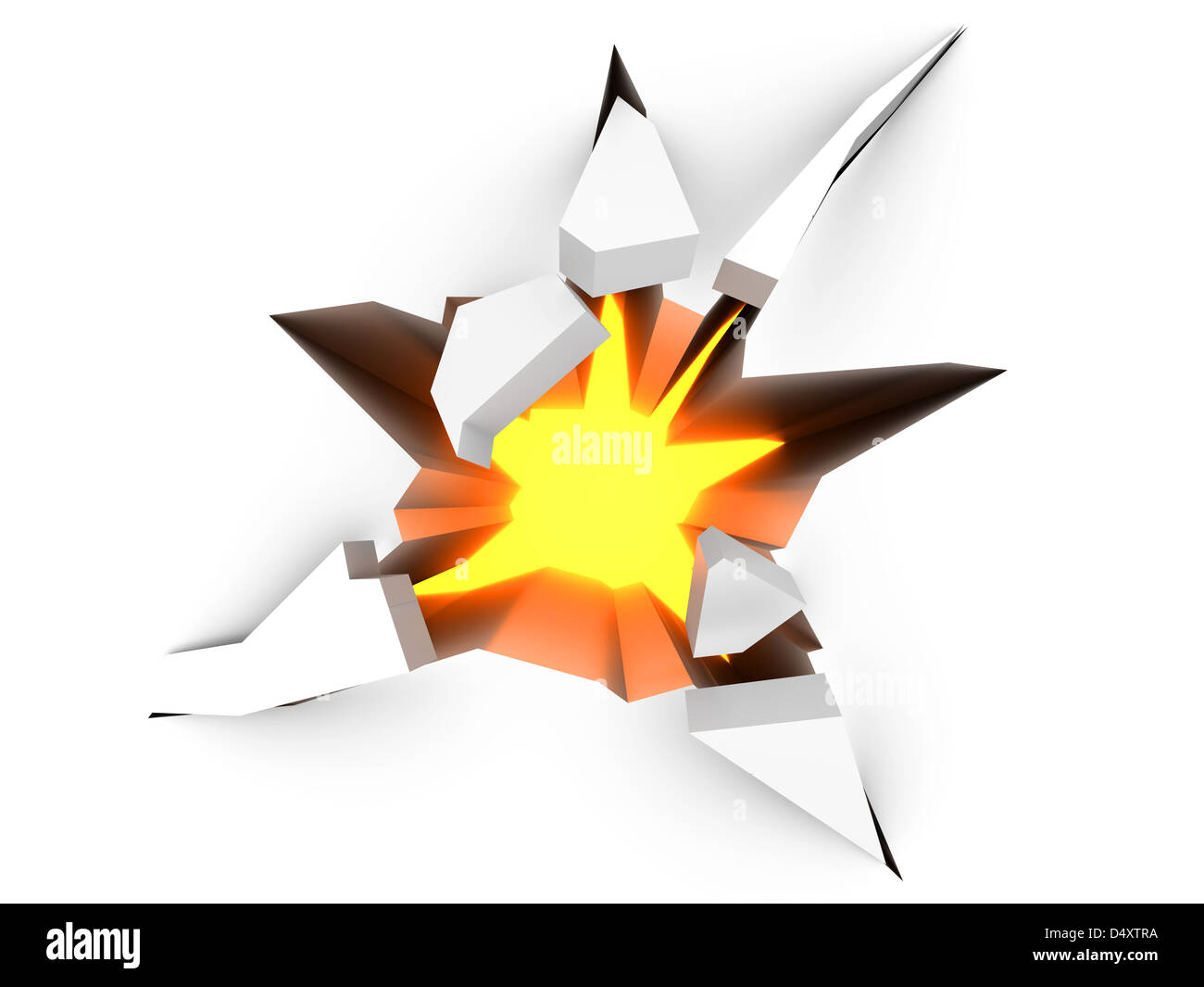 A crack in the Floor. 3D rendered Illustration Stock Photo - Alamy