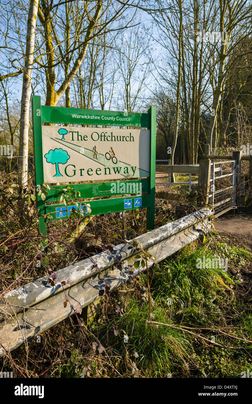 The Offchurch Greenway cycle path, National Cycle Network Route 41 ...