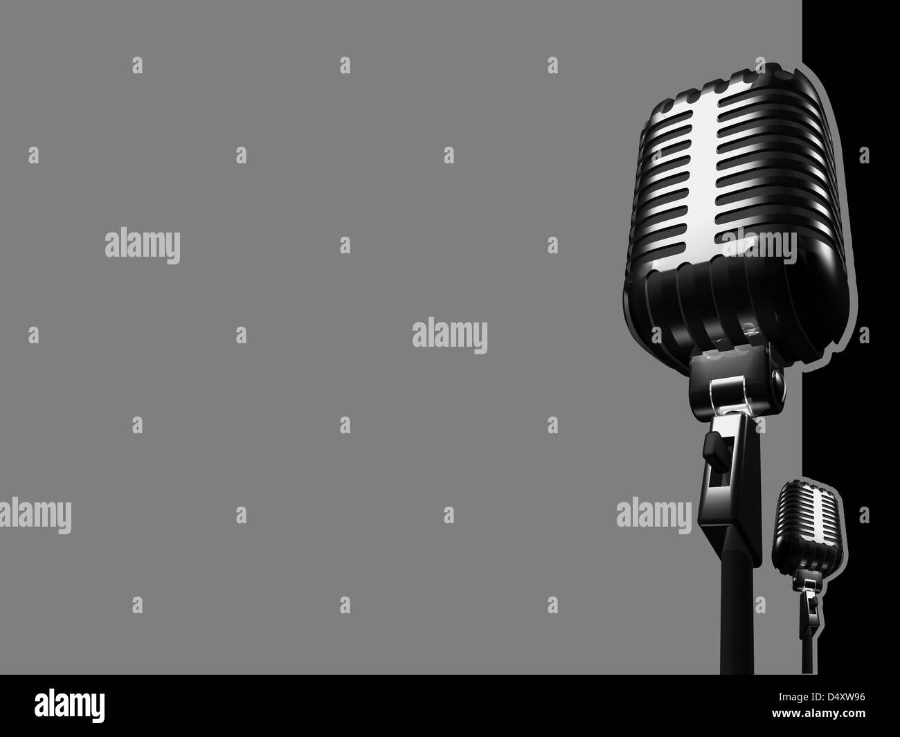 Karaoke retro mic Black and White Stock Photos & Images - Alamy