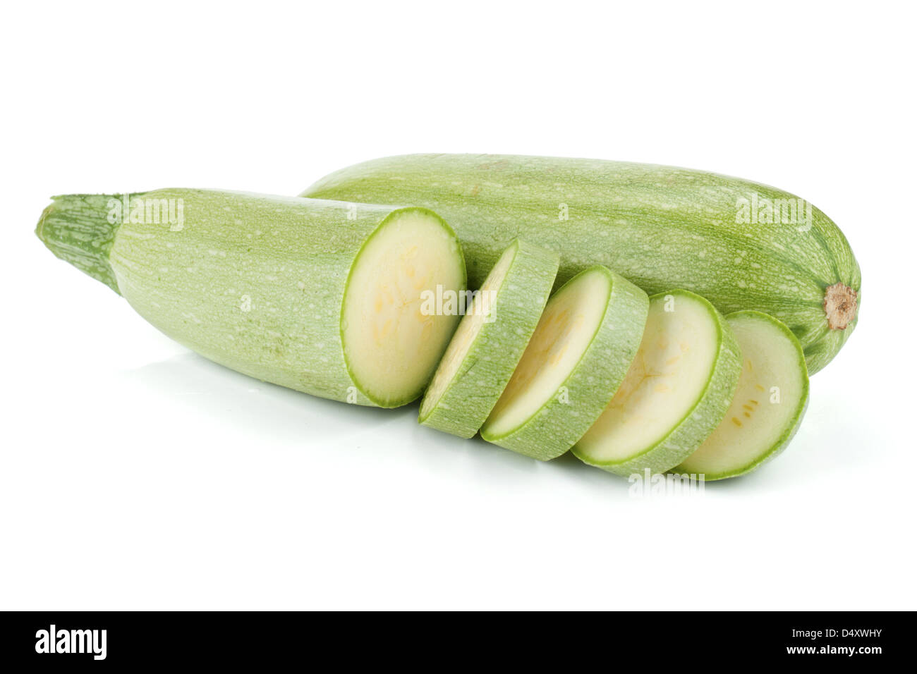 Fresh sliced marrow vegetable. Isolated on white background Stock Photo ...