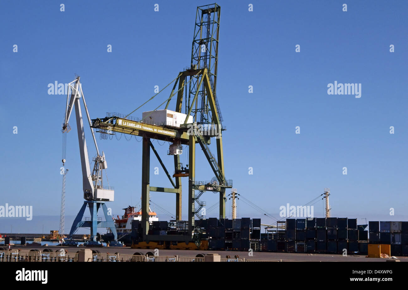 Container terminal in Santa Cruz de Tenerife, Canary Islands Stock ...