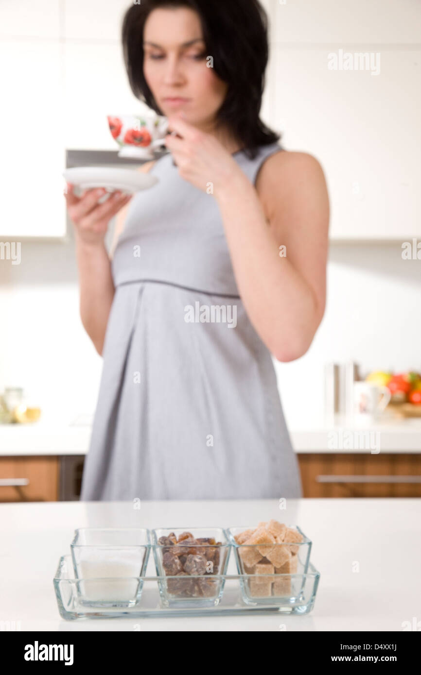 Woman drinking sugar cane hi-res stock photography and images - Alamy