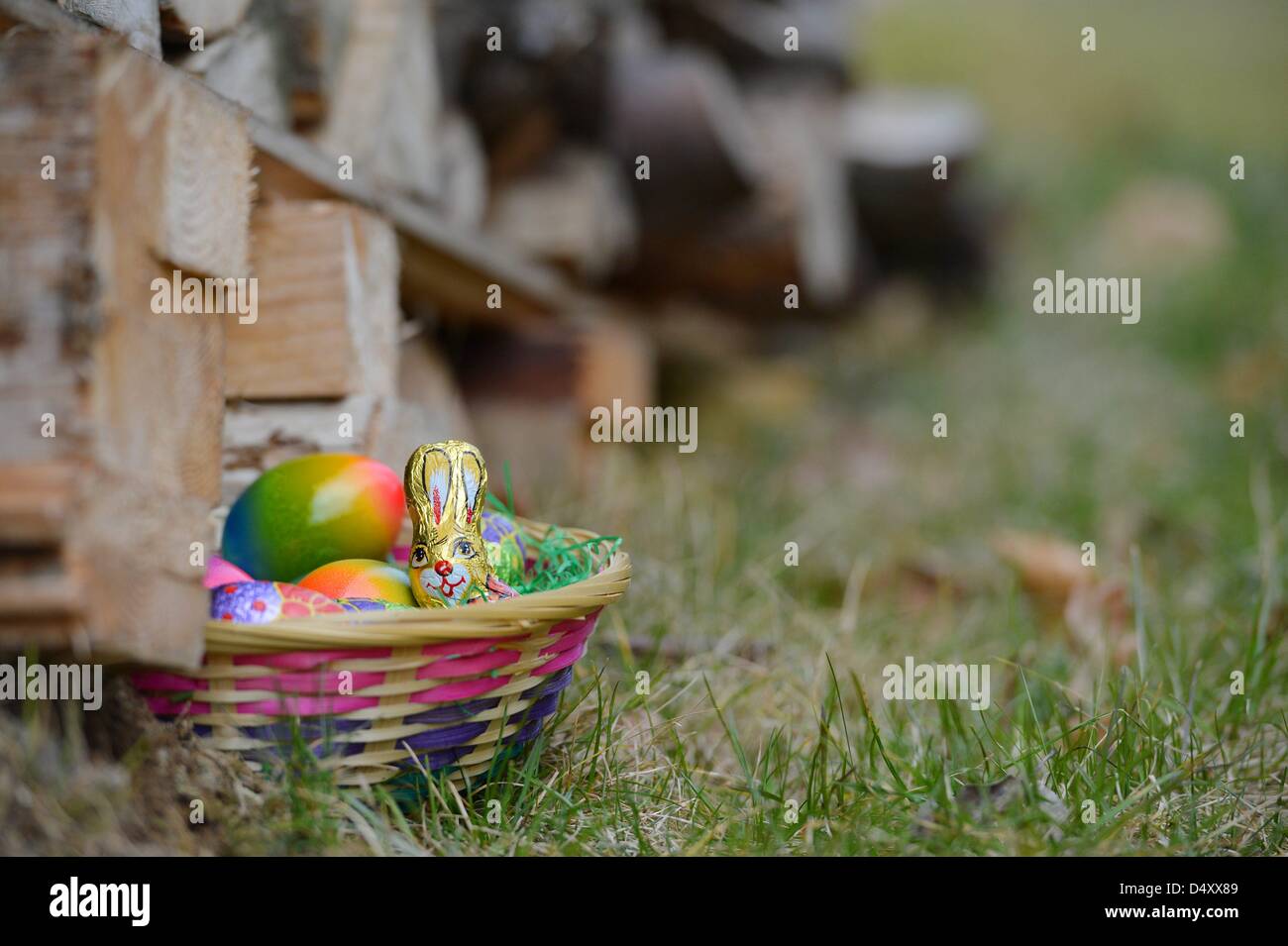 A hidden easter surprise in the garden. Photo: Frank May Stock Photo ...