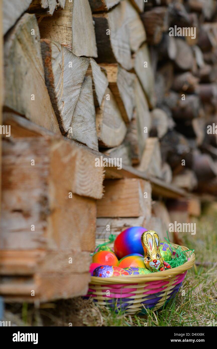 A hidden easter surprise in the garden. Photo: Frank May Stock Photo ...