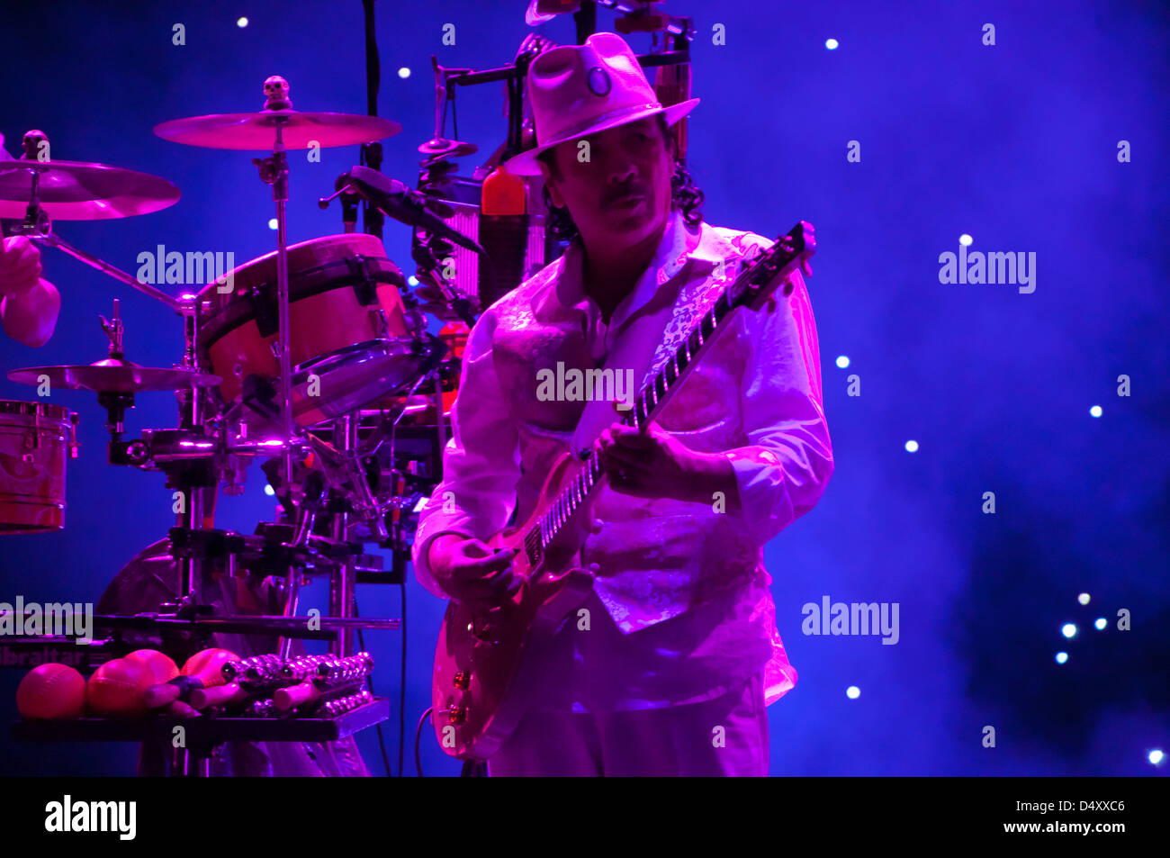 Carlos Santana concert Crocus City Hall in Moscow. July 17, 2011 Stock ...