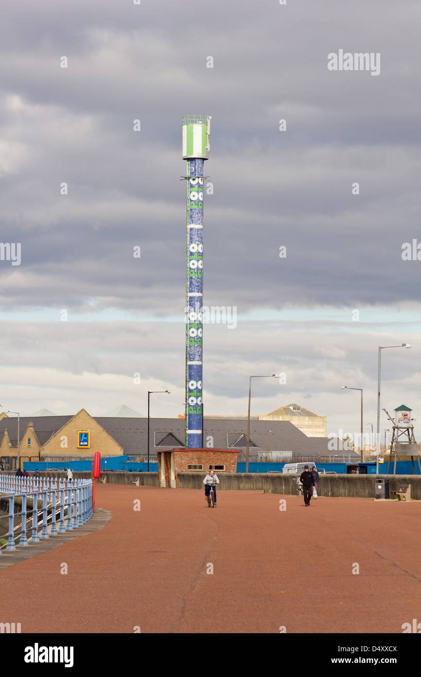 Morecambe Lancashire, England with the sea front and polo mint tower ...