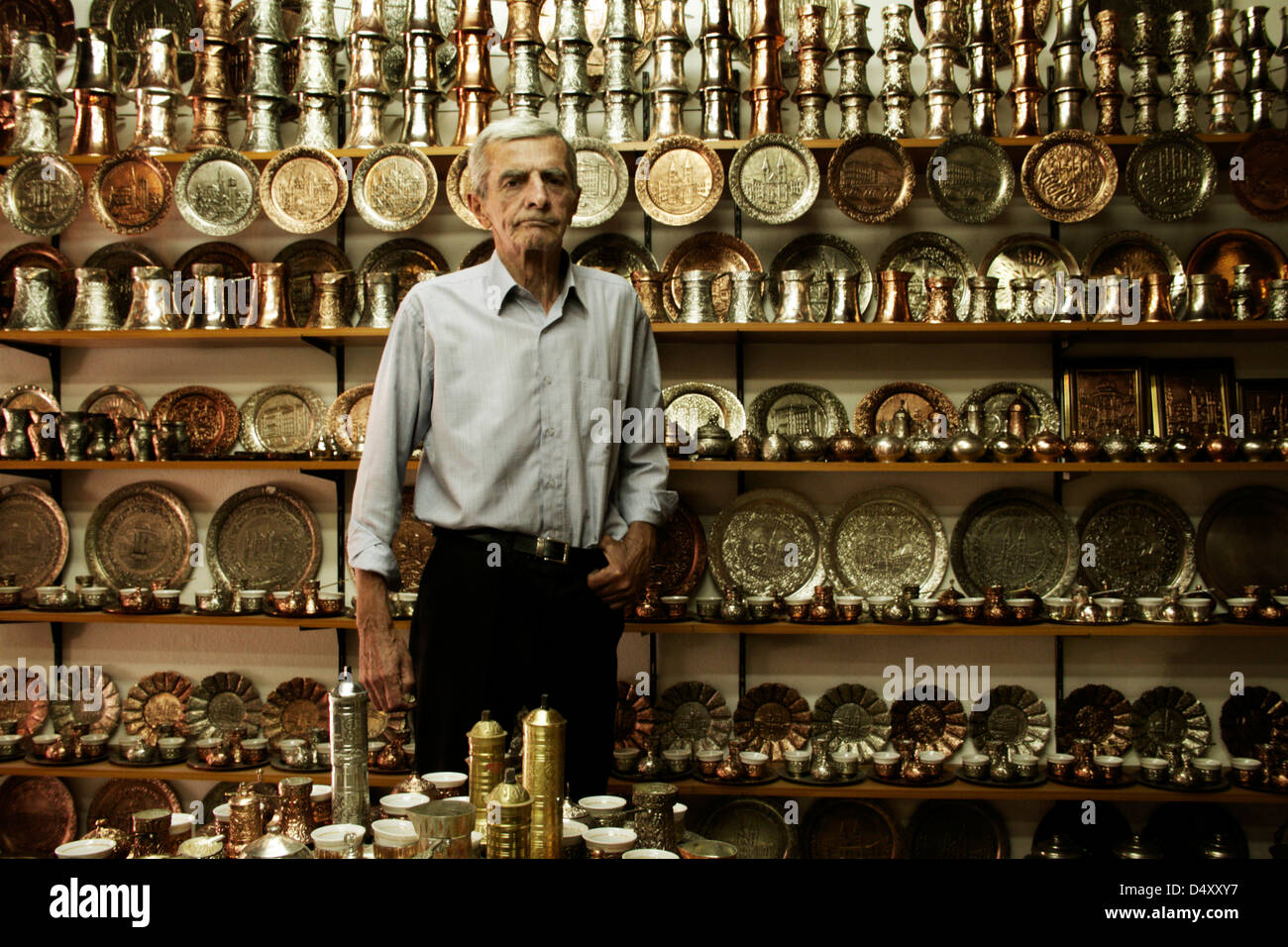 Sarajevean (50-70 years old) copper worker. Sarajevo Stock Photo - Alamy