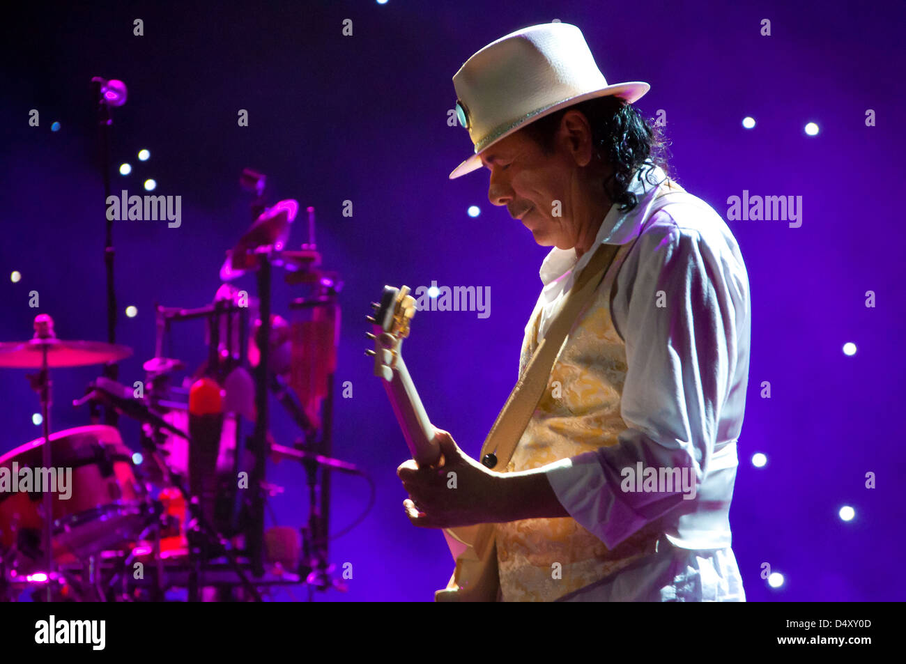 Carlos Santana concert Crocus City Hall in Moscow. July 17, 2011 Stock ...