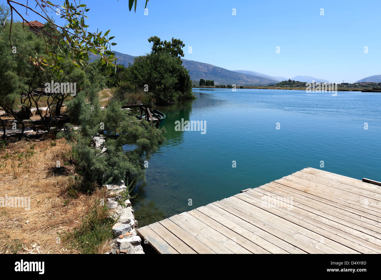 Summer view over Lake Butrint, UNESCO World Heritage Site, Butrint ...