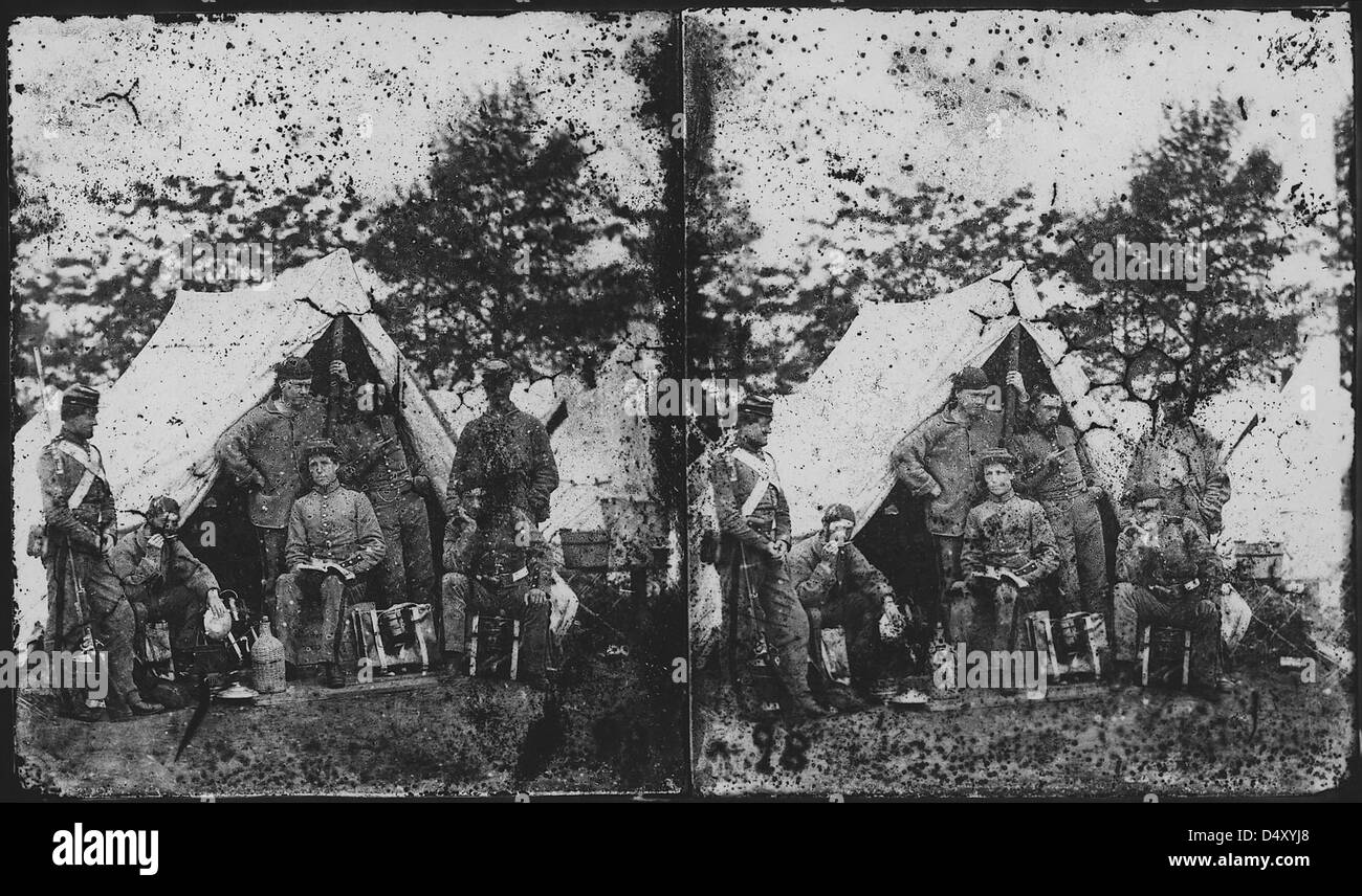 A group photograph of the 7th New York Regiment, a Union Army unit ...