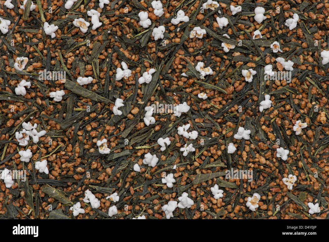 Japanese green tea tempered with rice kernels hi-res stock photography ...