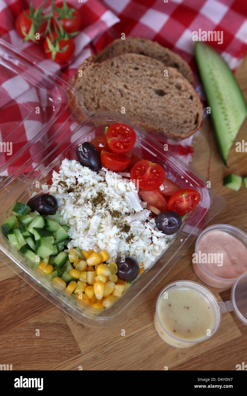 Cheese Salad to go Stock Photo - Alamy