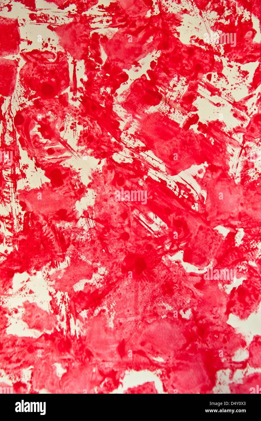 red water color art background Stock Photo - Alamy