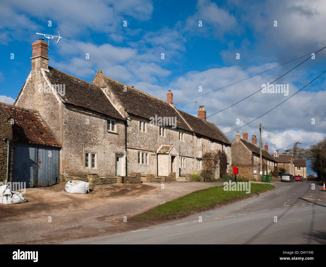 A row of Cottages in Biddestone Wiltshire England UK Stock Photo - Alamy