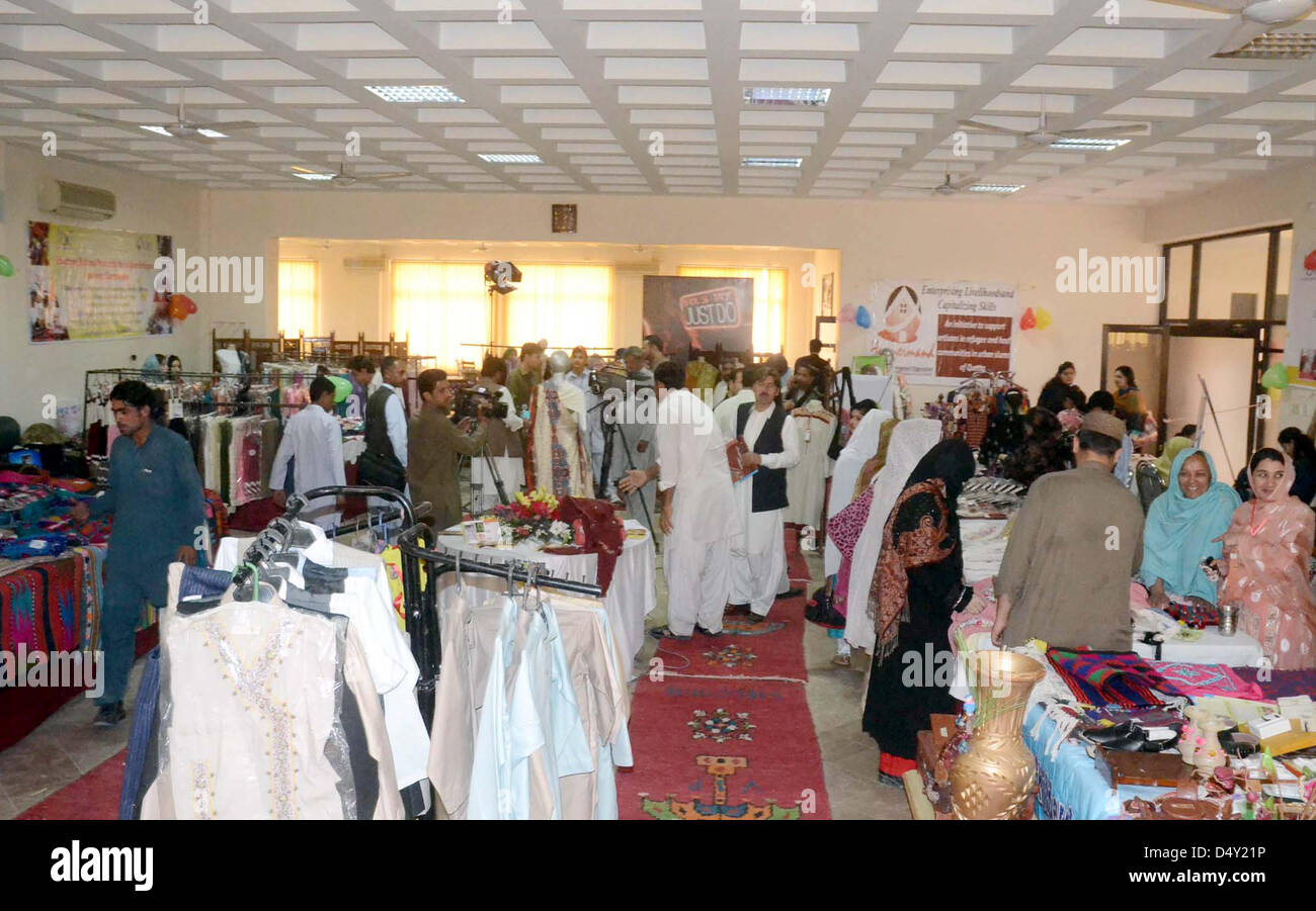 Visitors take keen at stall during Exhibiton organized by Innovative ...