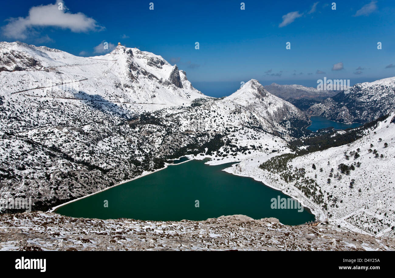 Puig Major peak (Mallorca highest peak) Cúber and Gorg Blau water ...