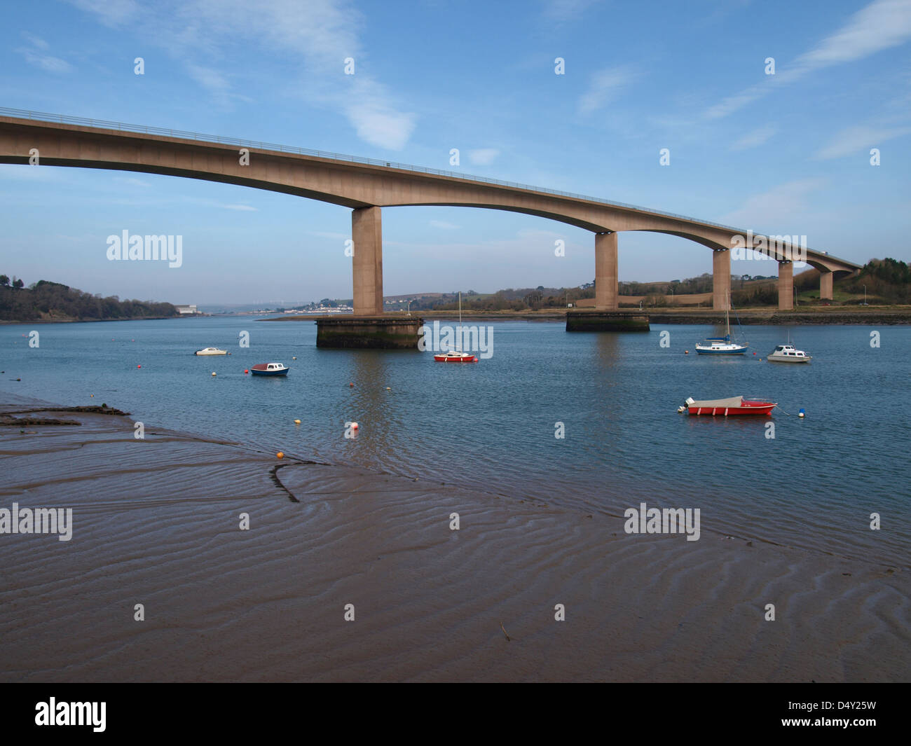 Bideford new bridge carrying the A39 over the river Torridge Stock ...