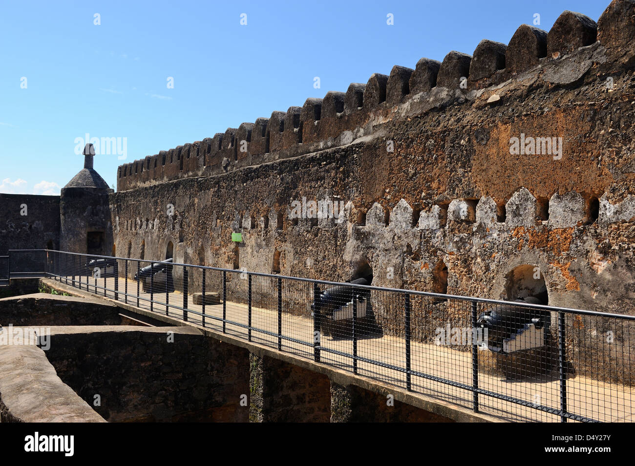 Fortifications at Fort Jesus on Mombasa Island, Kenya, East Africa ...
