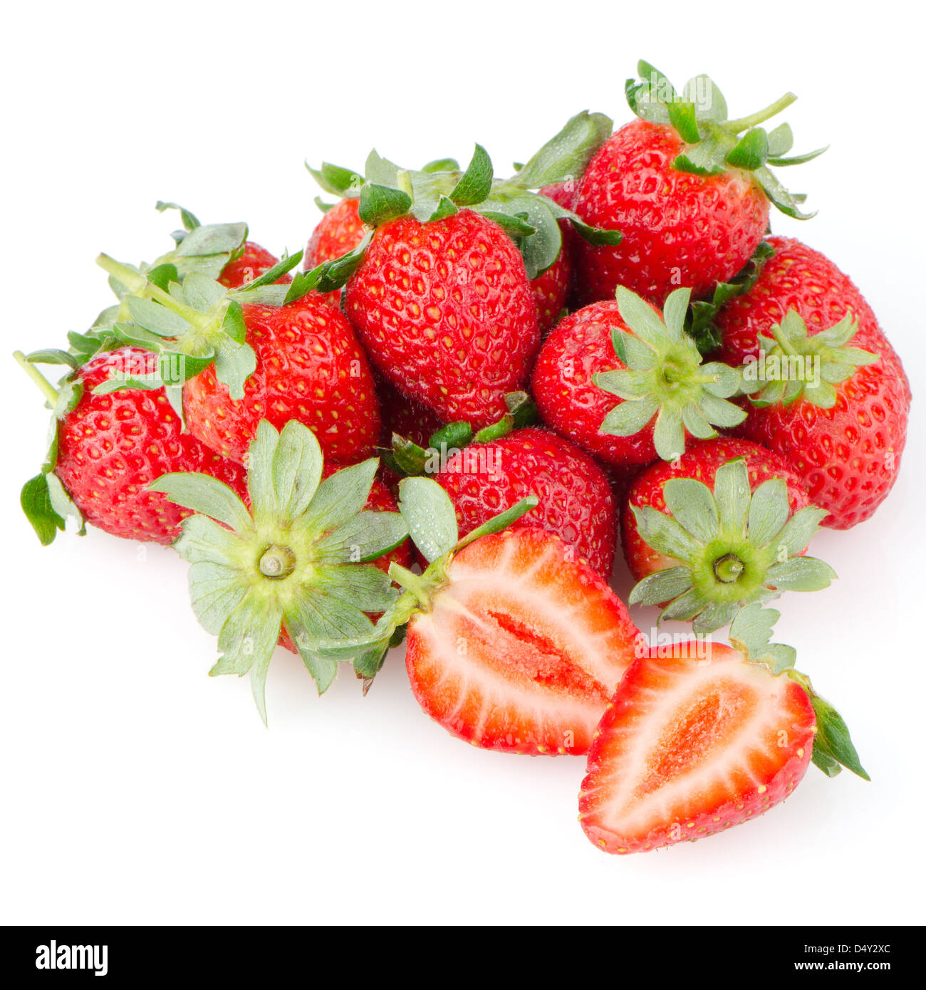 Beautiful strawberries isolated on white background Stock Photo - Alamy