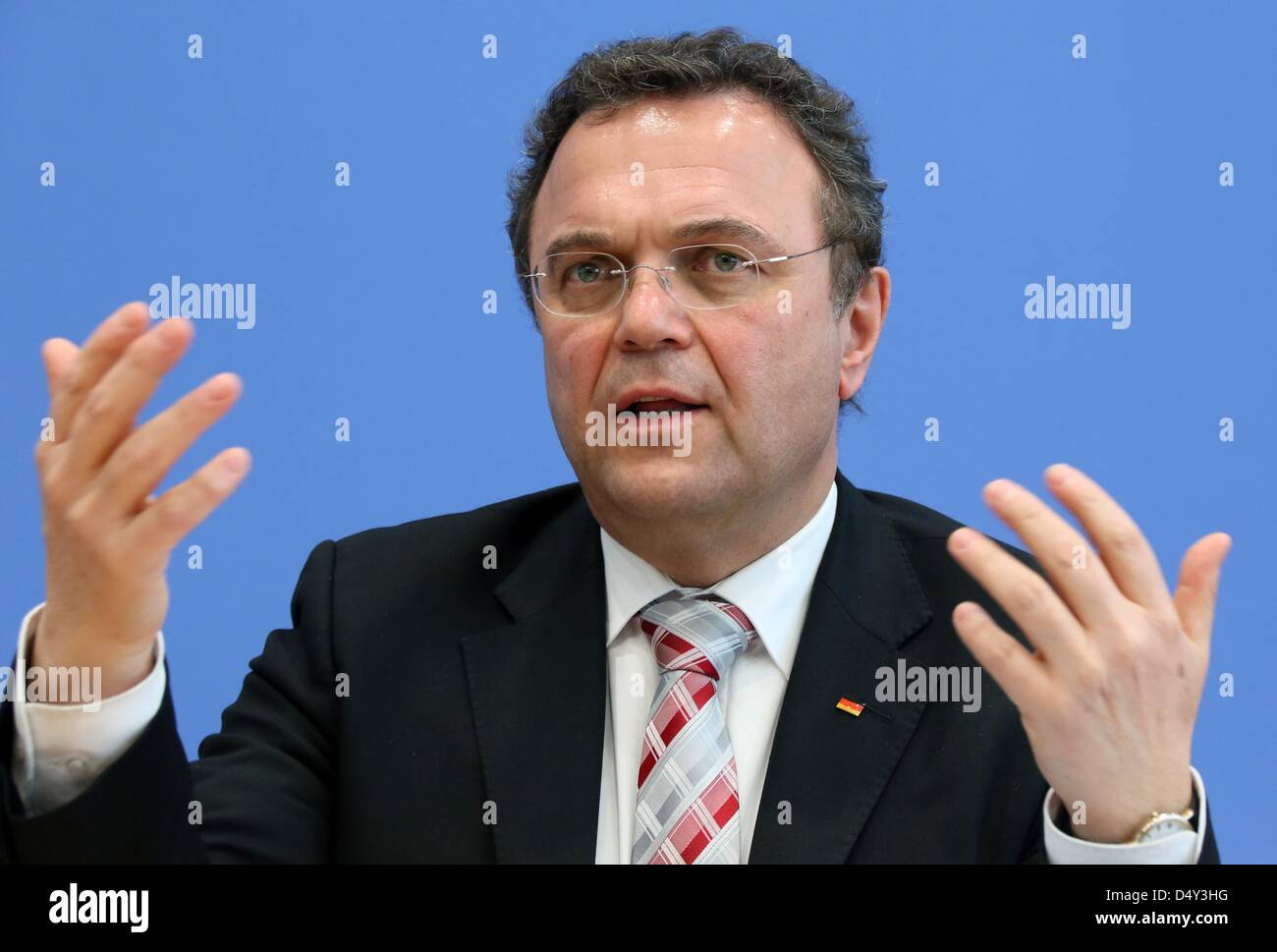 German Minister of the Interior Hans-Peter Friedrich (CSU) speaks after ...