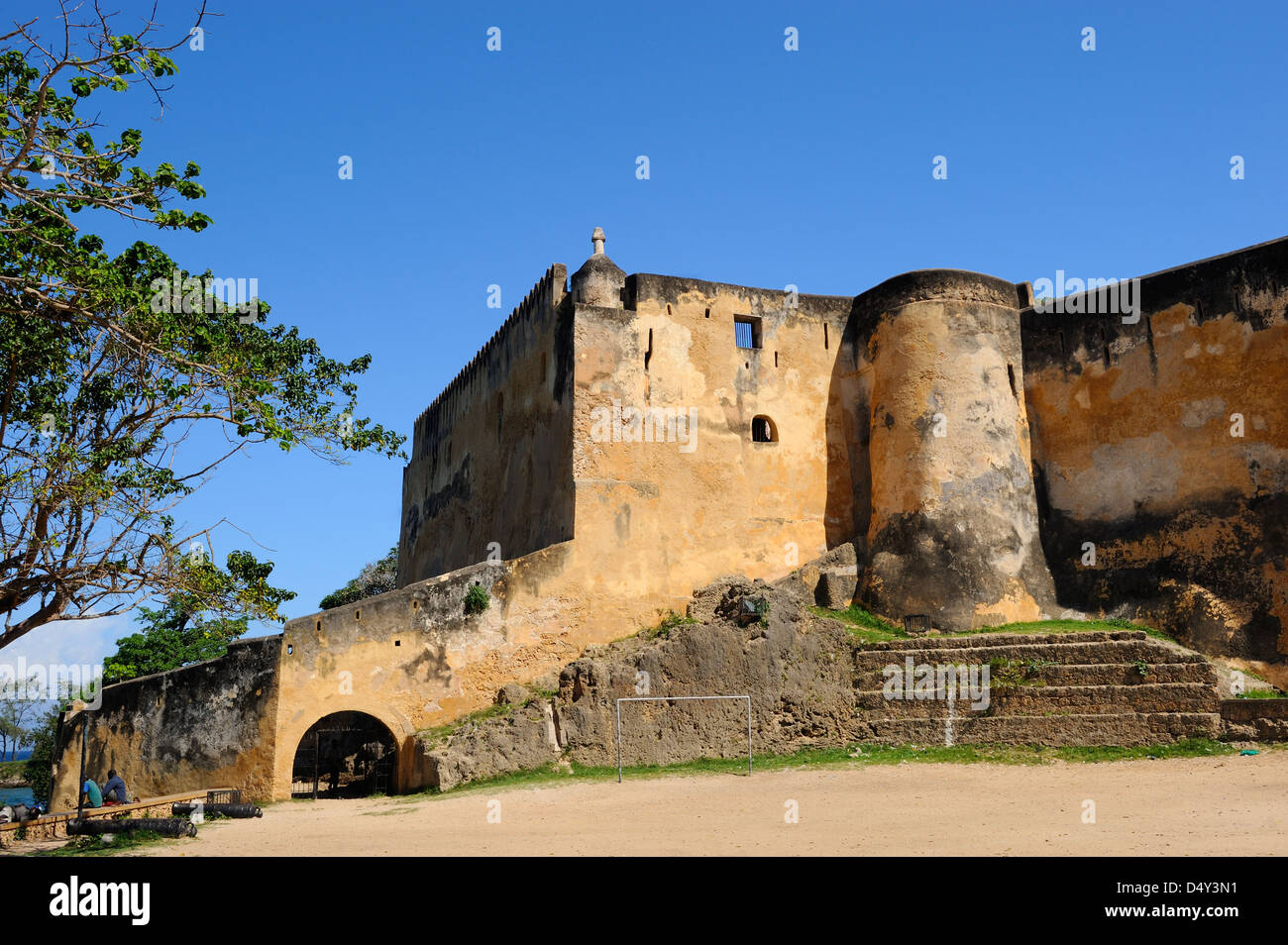 Exterior of Fort Jesus on Mombasa Island, Kenya, East Africa Stock ...