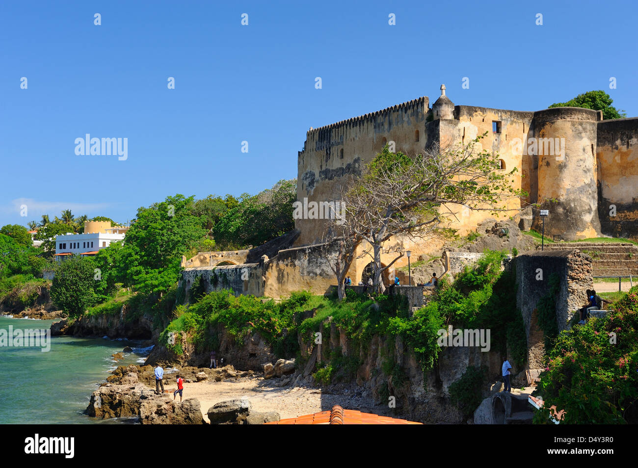 Exterior of Fort Jesus on Mombasa Island, Kenya, East Africa Stock ...