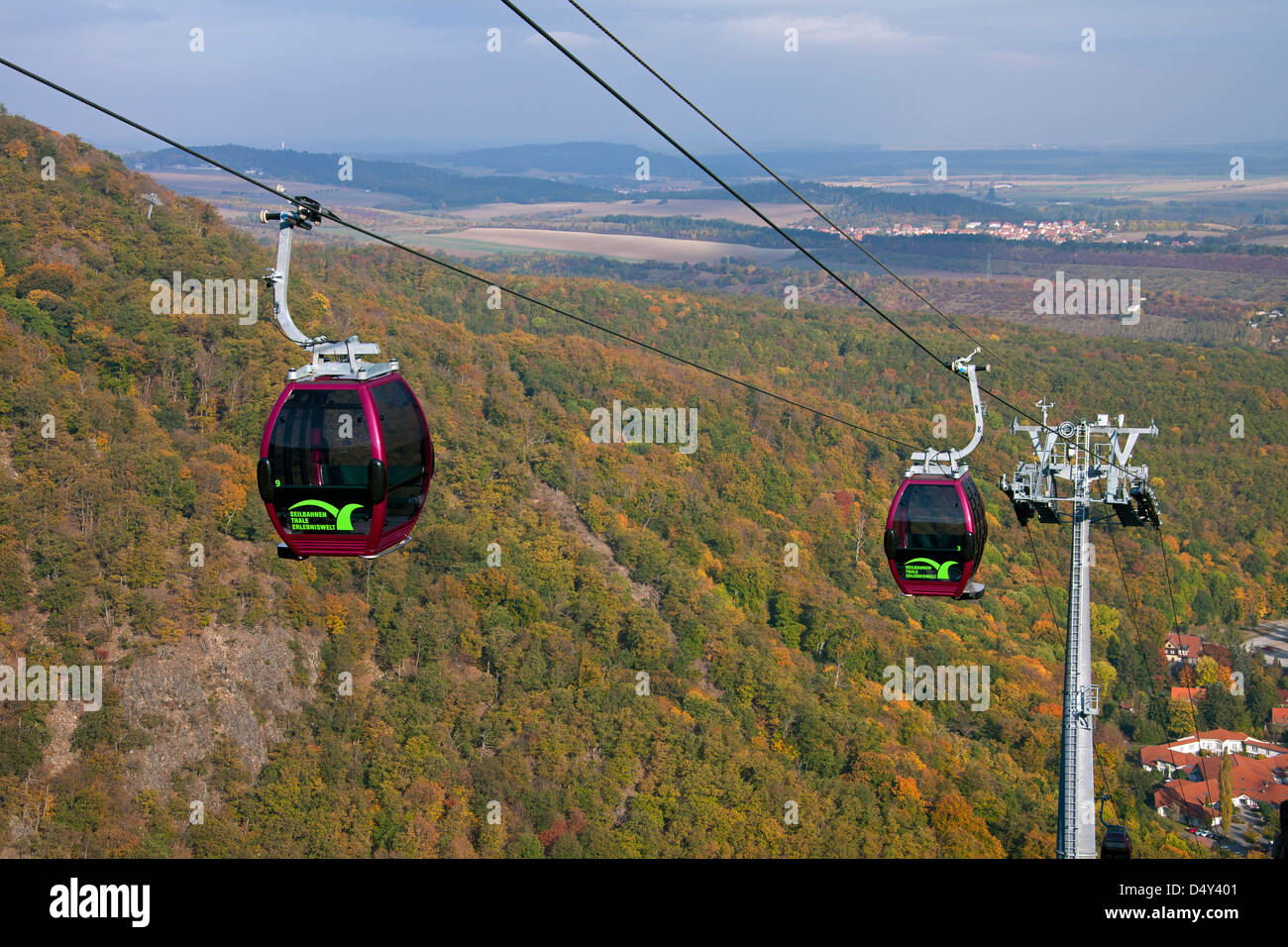 Cable car from Thale to the Hexentanzplatz / Witches' Dance Floor in ...