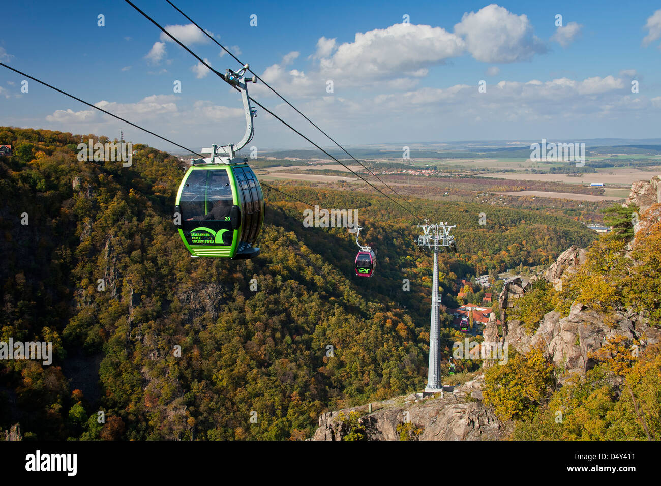 Cable car from Thale to the Hexentanzplatz / Witches' Dance Floor in ...