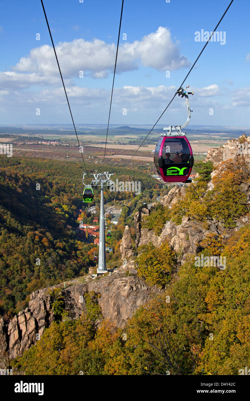 Cable car from Thale to the Hexentanzplatz / Witches' Dance Floor in ...