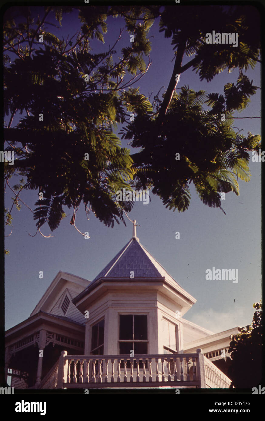 This image shows a typical Bahamian-style residence in Key West. Built ...