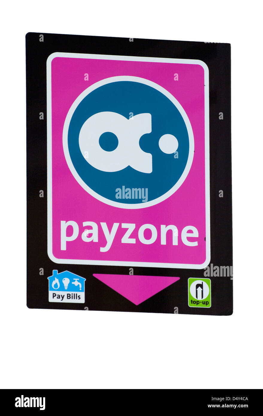 Payzone Mobile Phone Top Up And Household Bills Payment Sign Stock ...