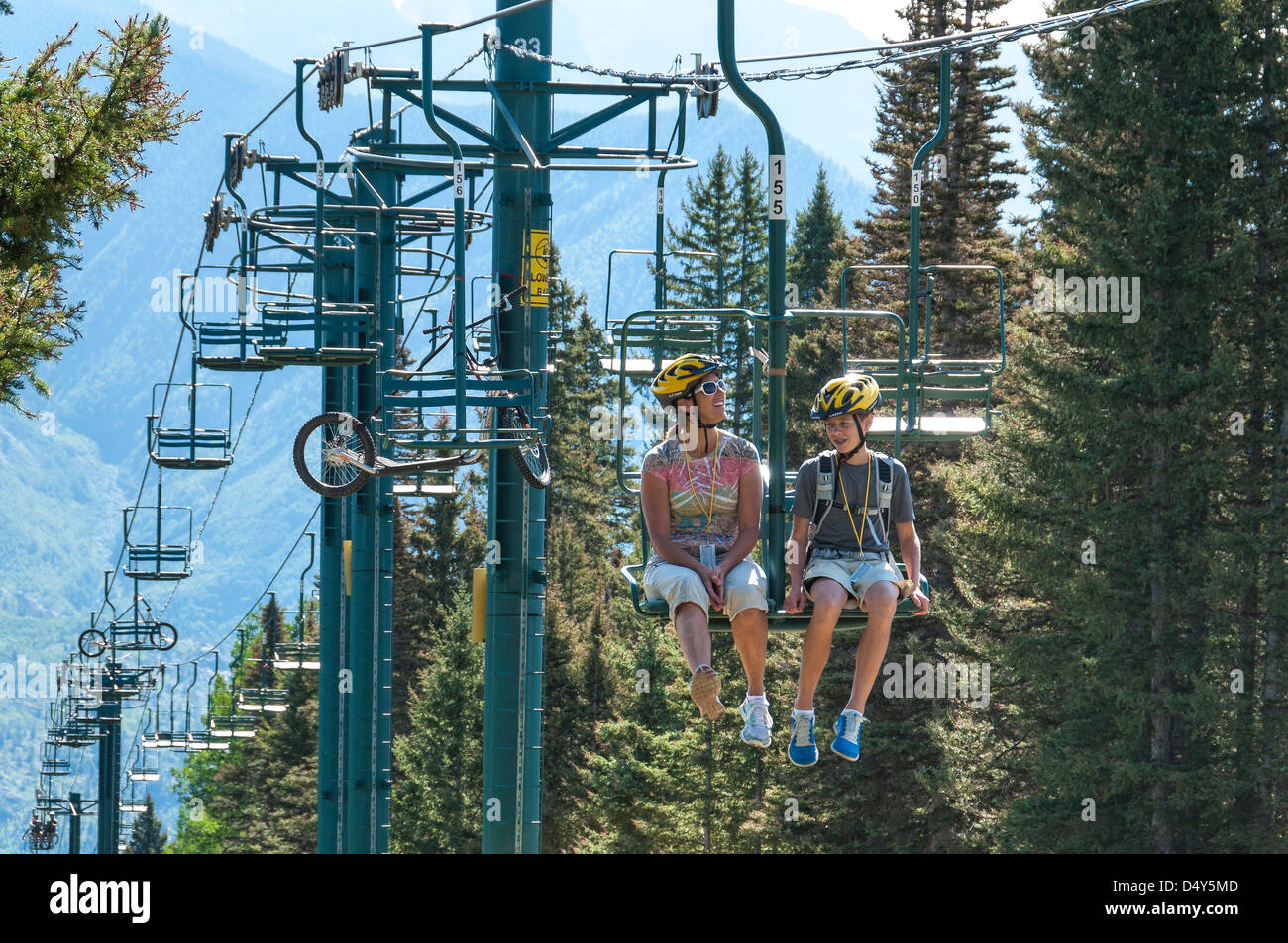 Diggler Mountain Scooters on the lift, Purgatory at Durango Mountain ...