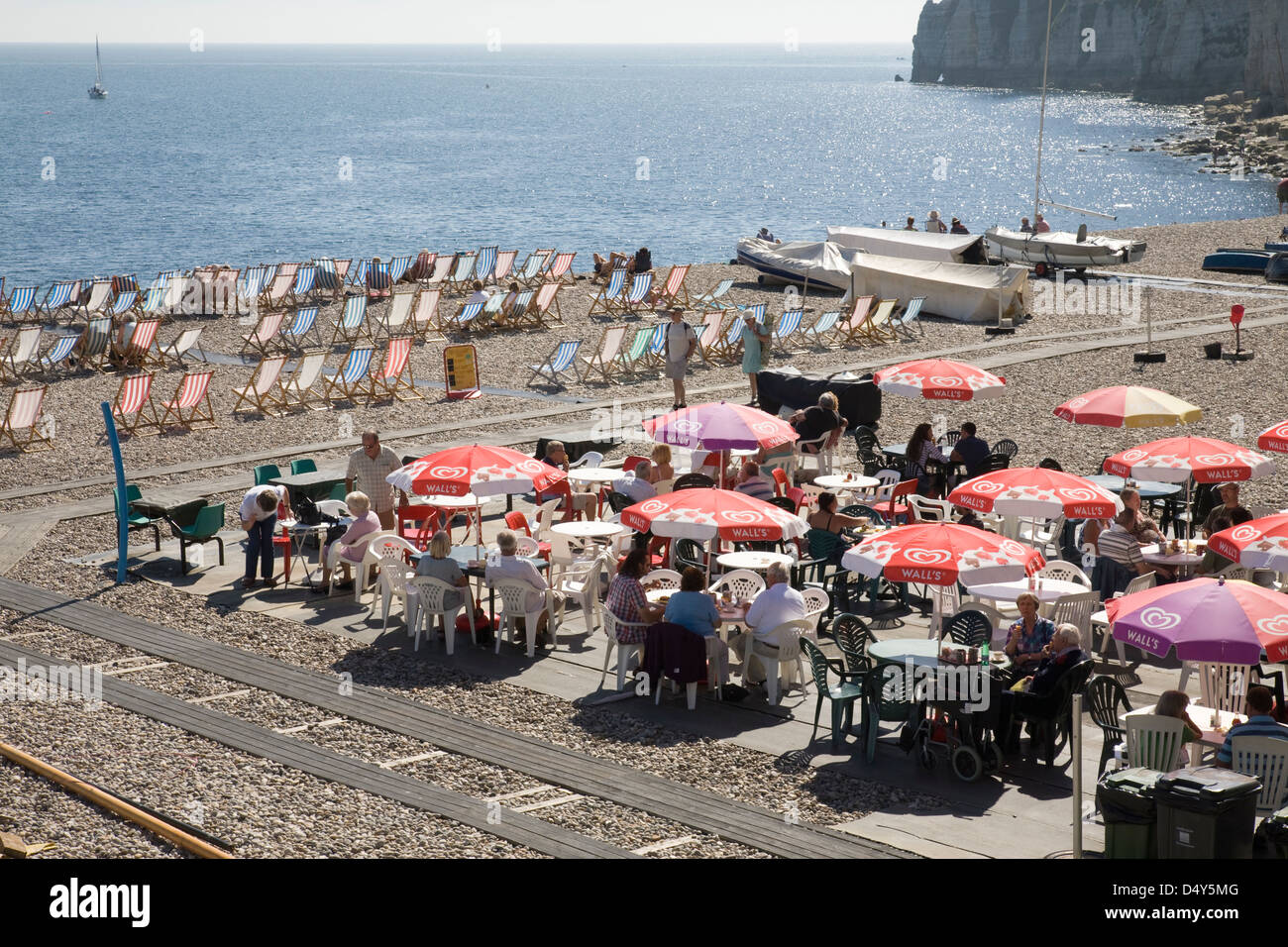 A beach café at Beer in Devon, England Stock Photo - Alamy