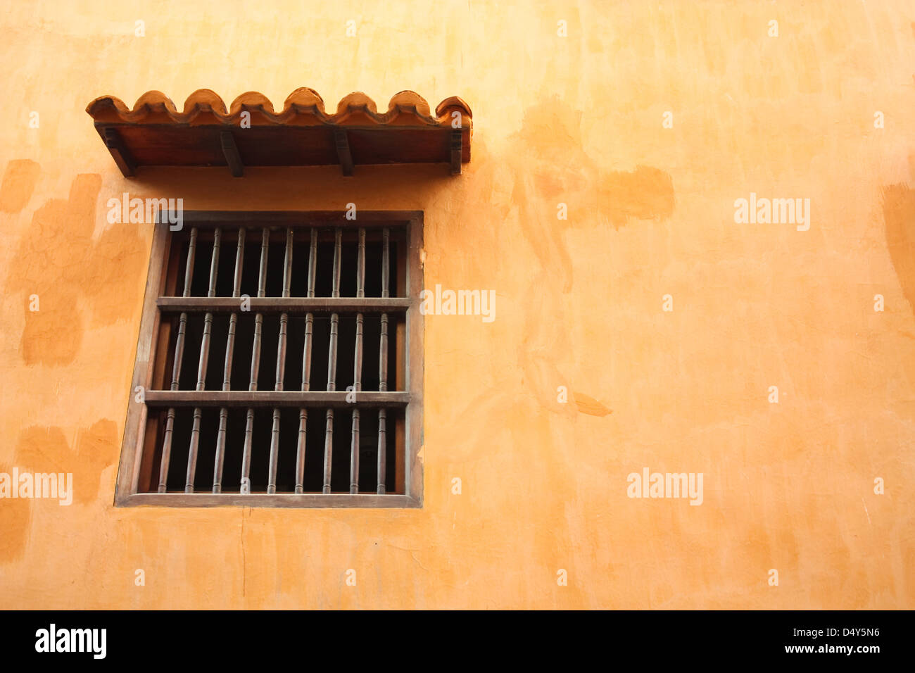 A colonial wall. Spanish colonial architecture Cartagena de Indias ...