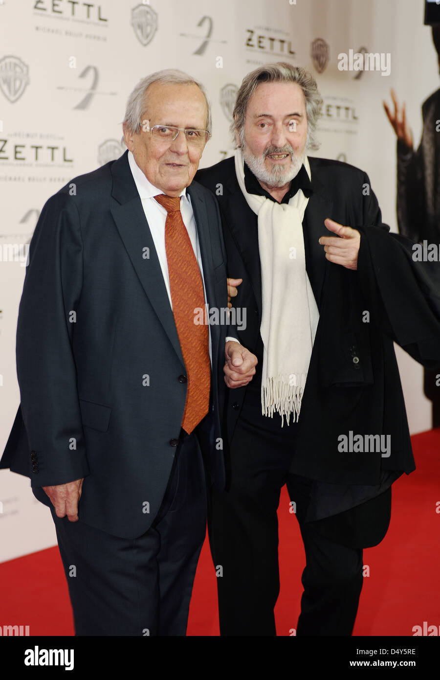 Dieter Hildebrandt and Helmut Dietl attending the premiere of 'Zettl ...
