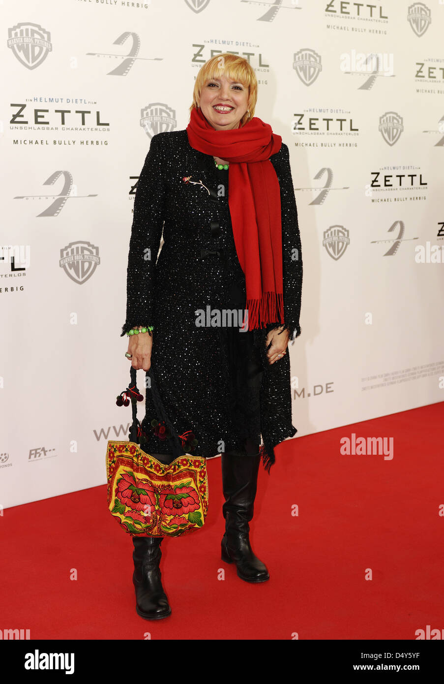 Claudia Roth attending the premiere of 'Zettl' at Mathaeser Filmpalast ...