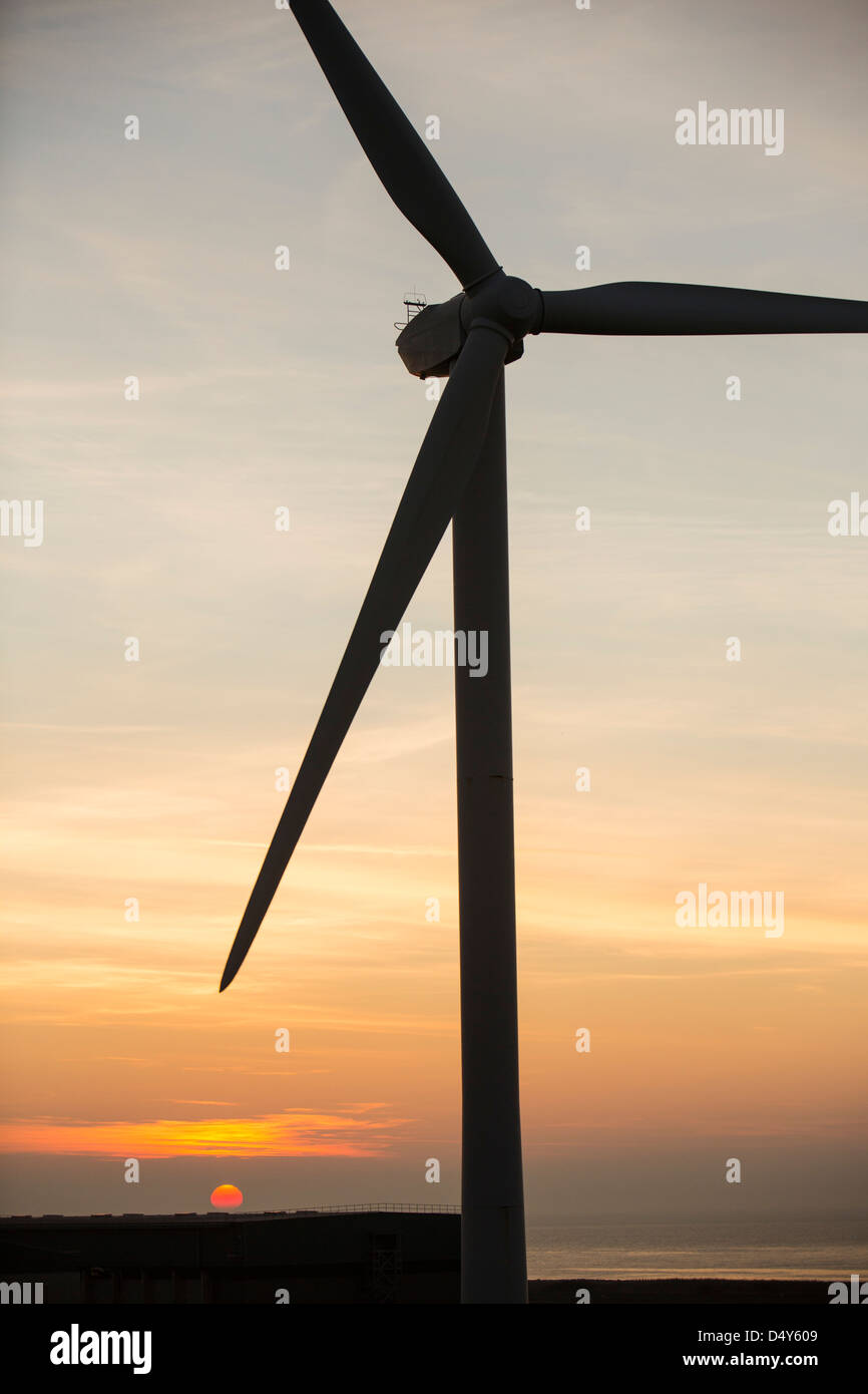 A 2 MW wind turbine producing renewable electricity in the grounds of ...