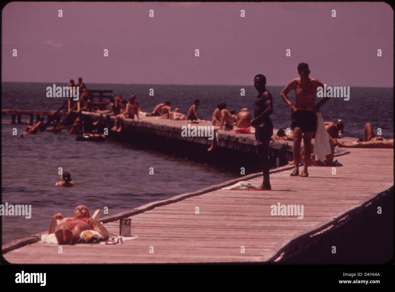 Tourists and residents enjoy the southernmost swimming pier in the ...