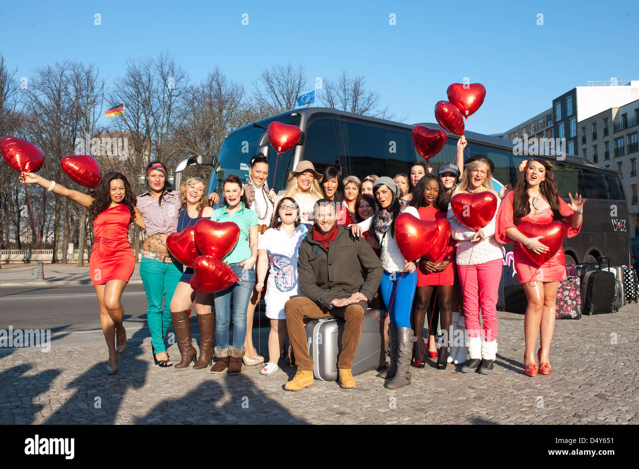 Group with Jochen Schopp attending the German TV VOX show 'Ein Bus ...