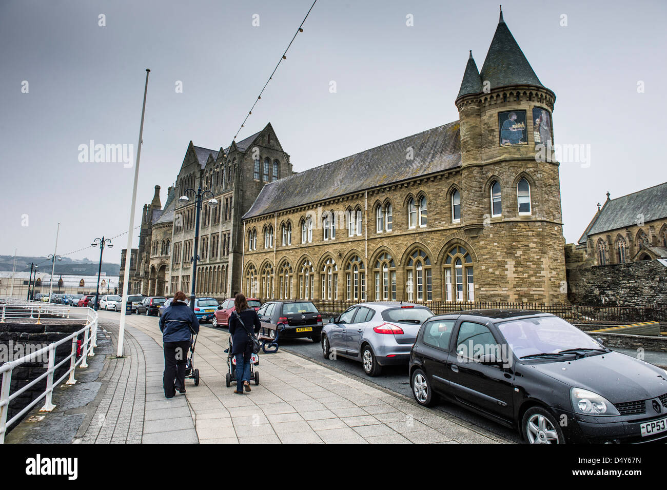 Aberystwyth University 'Old College' Victorian high gothic architecture ...