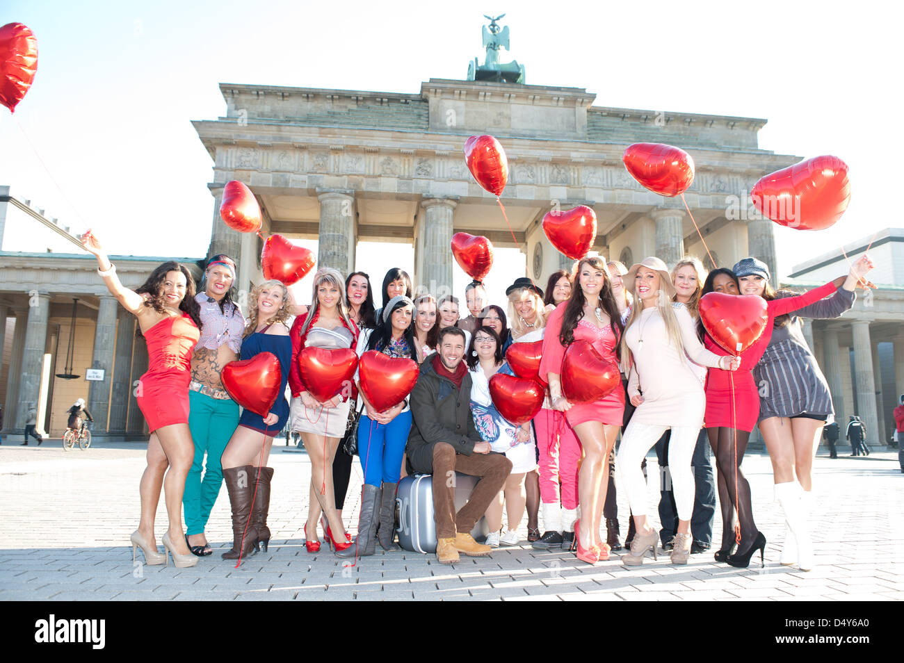 Group with Jochen Schopp attending the German TV VOX show 'Ein Bus ...