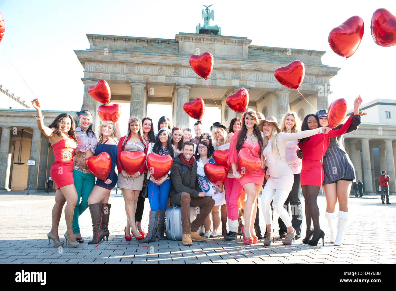 Group with Jochen Schopp attending the German TV VOX show 'Ein Bus ...
