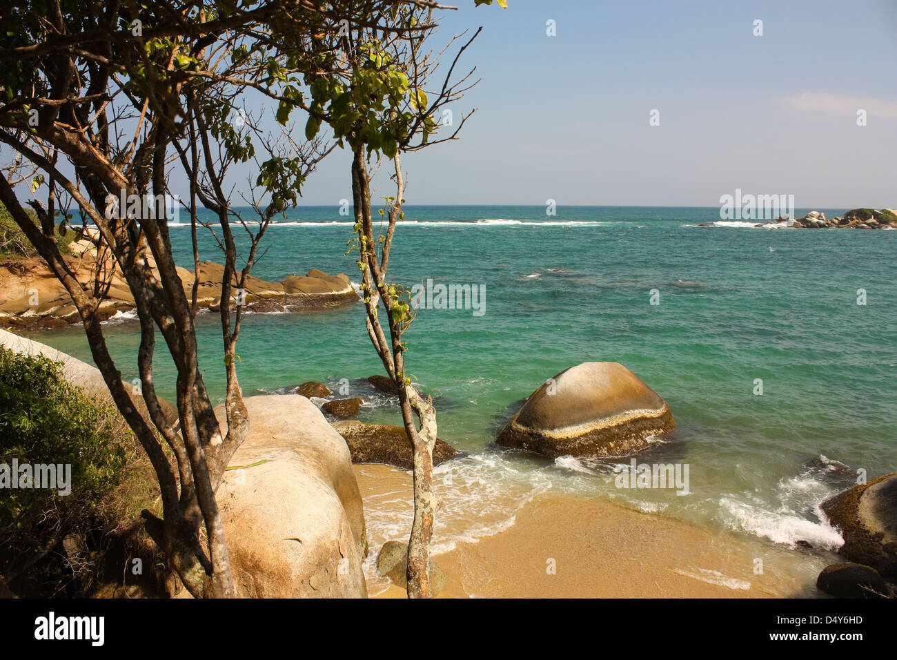 Beach in Tayrona National Park, Caribbean Region in Colombia Stock ...