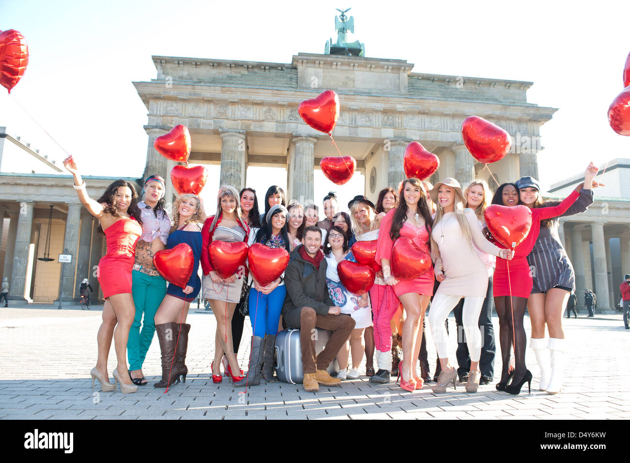 Group with Jochen Schopp attending the German TV VOX show 'Ein Bus ...