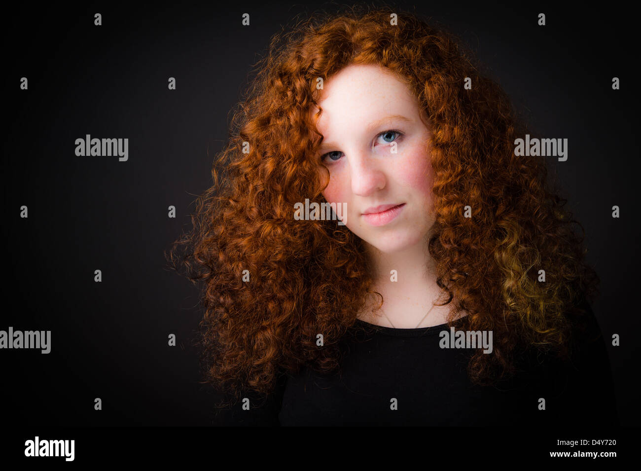 A young Pre-Raphaelite looking 16 year old teenage girl with ginger red ...