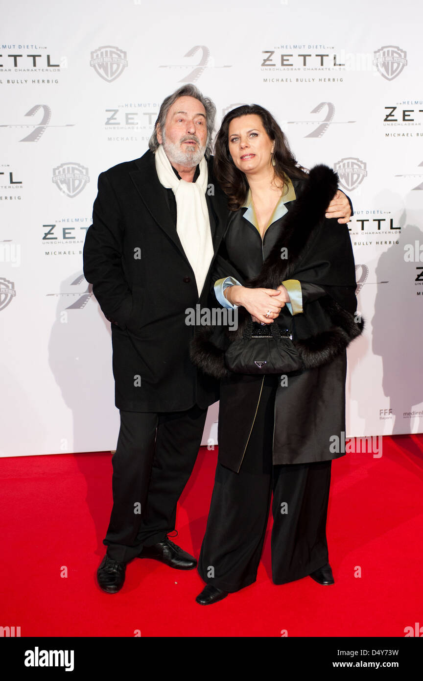 Helmut Dietl, Tamara Dietl at the Berlin premiere of "Zettl" at ...