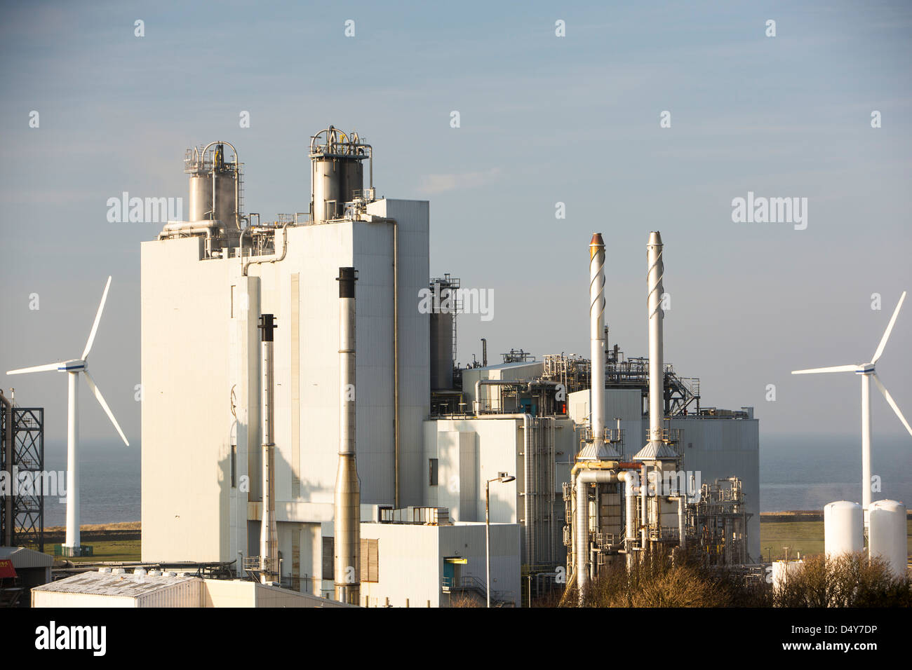 A 2MW wind turbine at the Eastman plant in Workington, Cumbria, UK ...