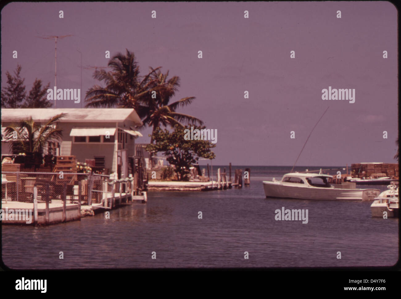The inlet at Conch Key in the Lower Florida Keys is depicted as a small ...
