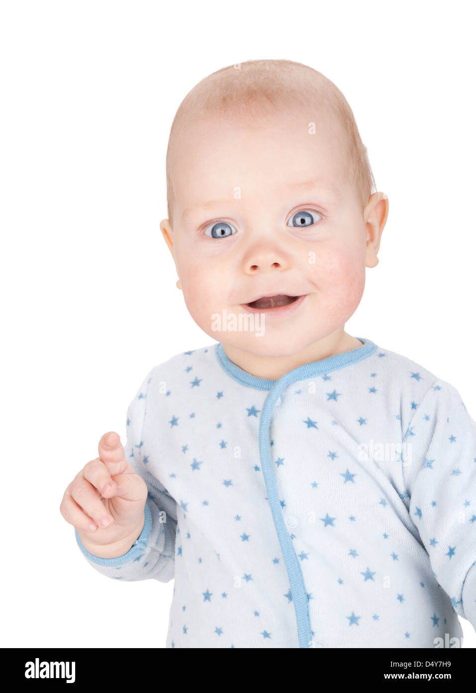 Cute smiling baby. Isolated on white background Stock Photo - Alamy
