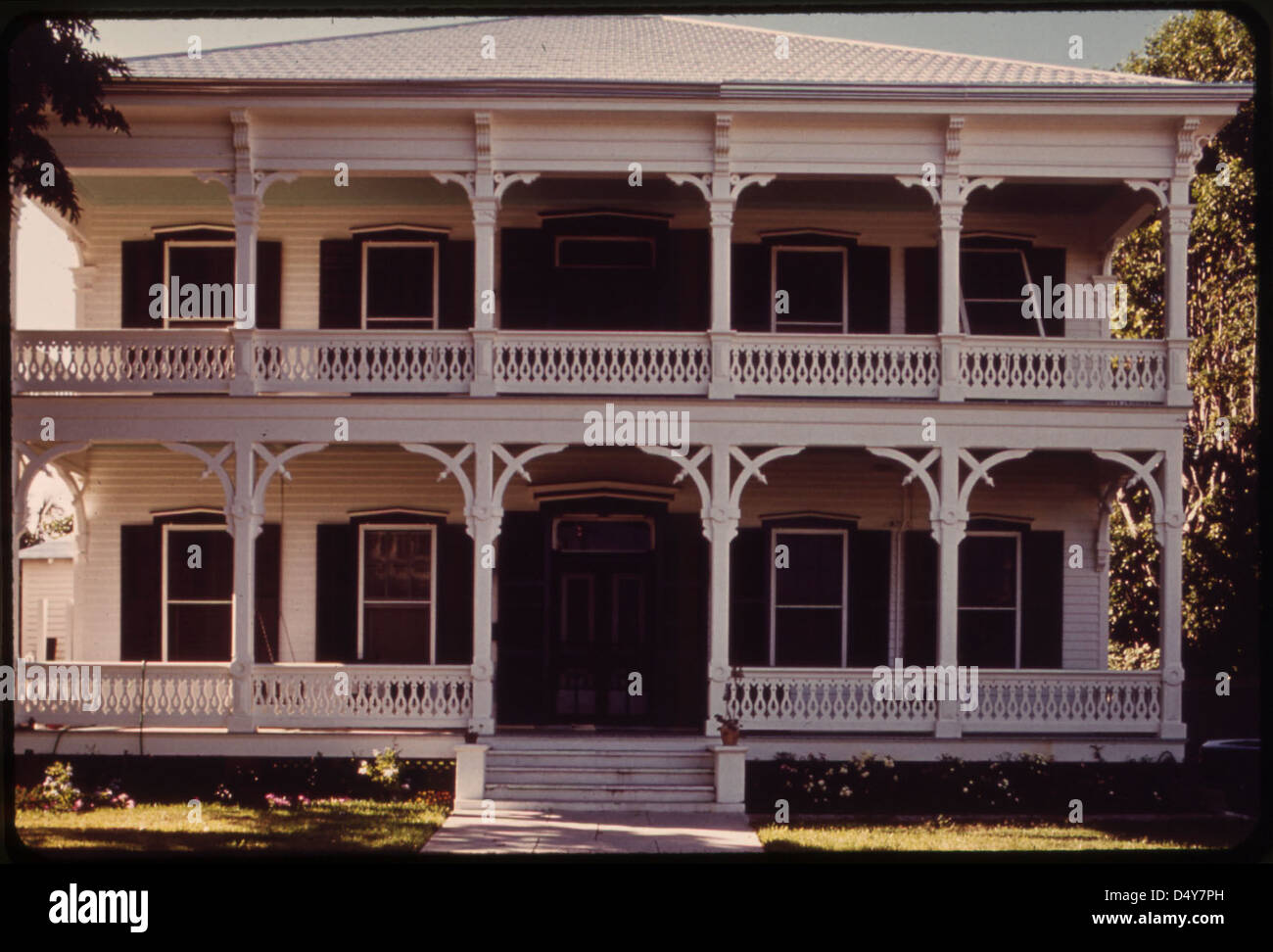 One of the Historic Wooden Houses of Key West. Intricately Carved and ...